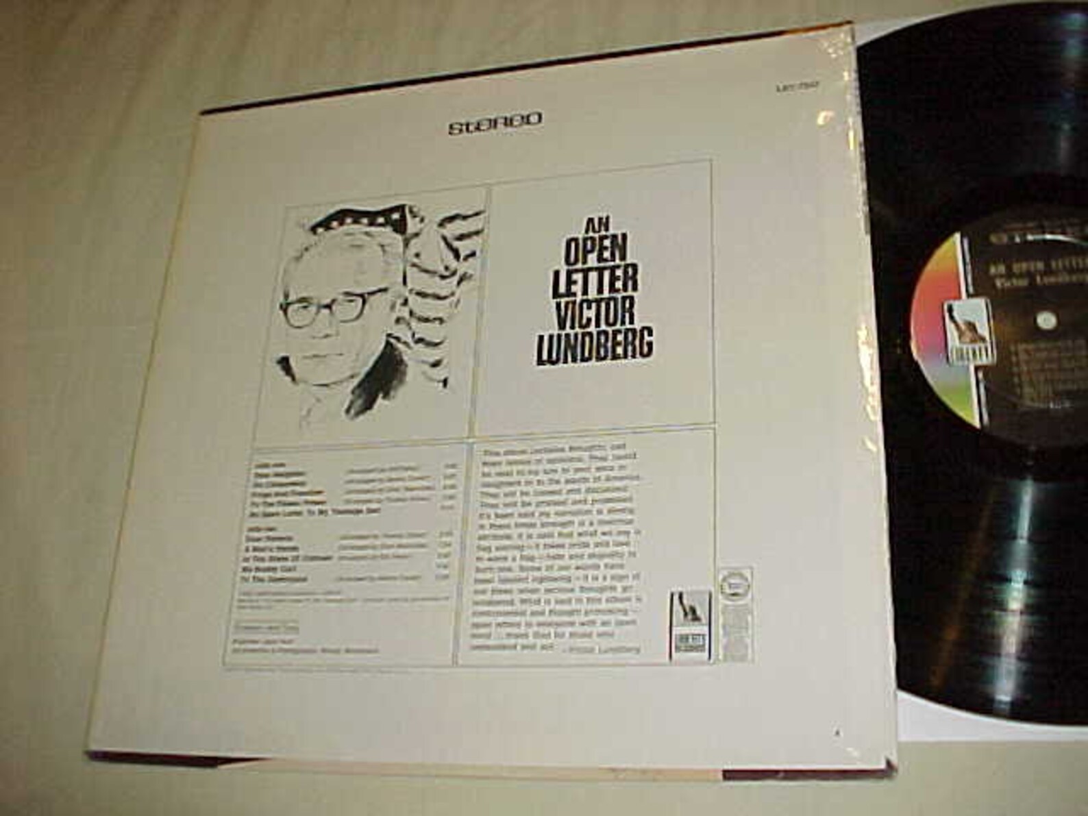Victor Lundberg an Open Letter 33 Lp Vinyl Album Liberty - Etsy UK