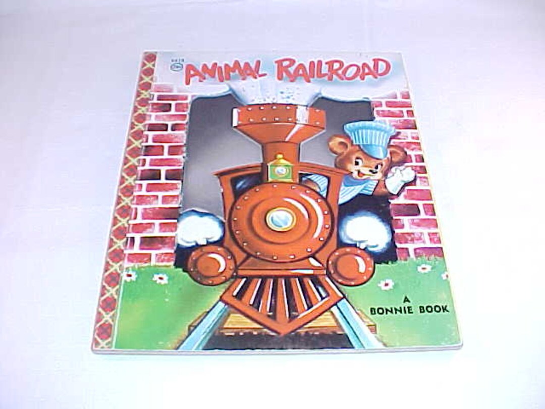 1956 Bonnie Book 4419 Animal Railroad Children's Storybook - Etsy
