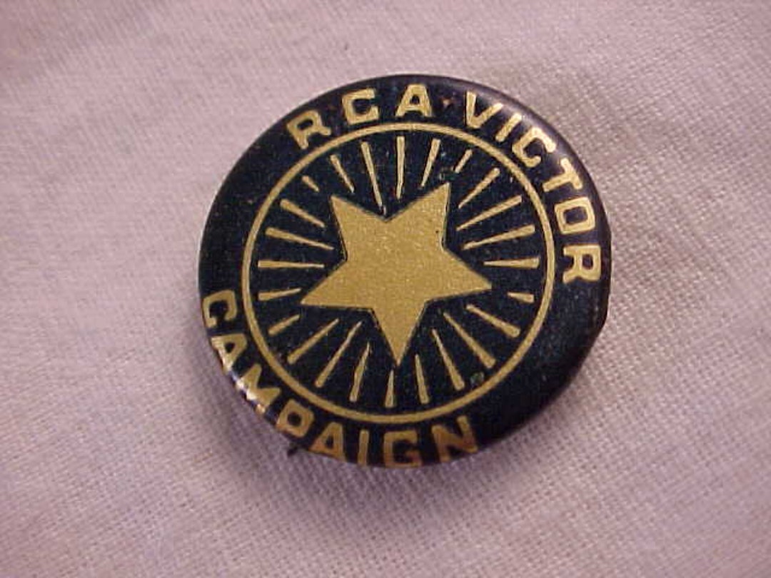 RCA Victor Campaign Pin 1950s Vintage Pinback Button - Etsy