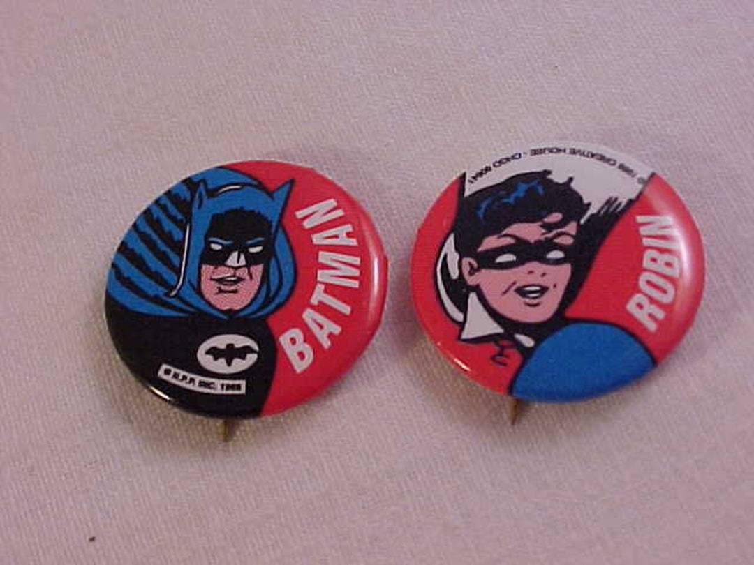 1966 Batman and Robin Pin Pinback Button Pair - Etsy