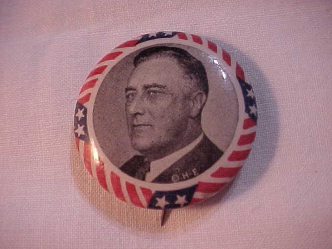 FDR Franklin Delano Roosevelt Political Campaign Pin Pinback Button - Etsy