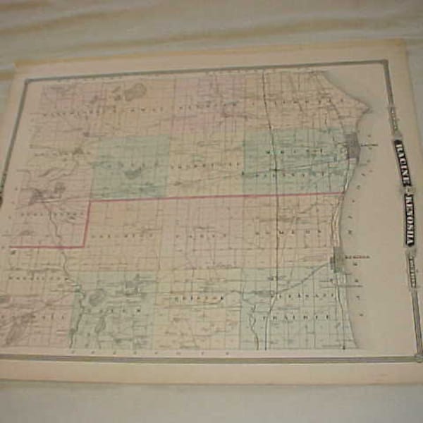 Antique Map of Waukesha - Etsy