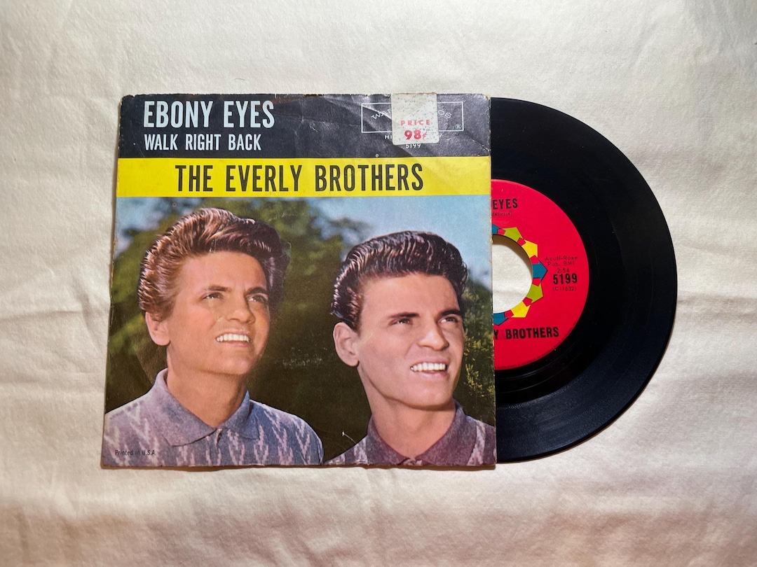 The Everly Brothers "ebony Eyes / Walk Right Back" 45 Record - WB ...