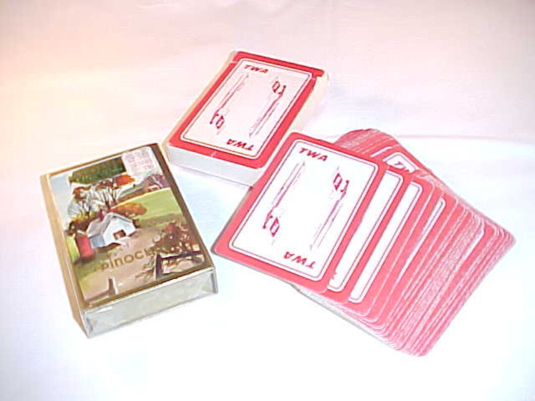 TWA Trans World Airlines Playing Cards and Sealed Deck of Pinochle ...
