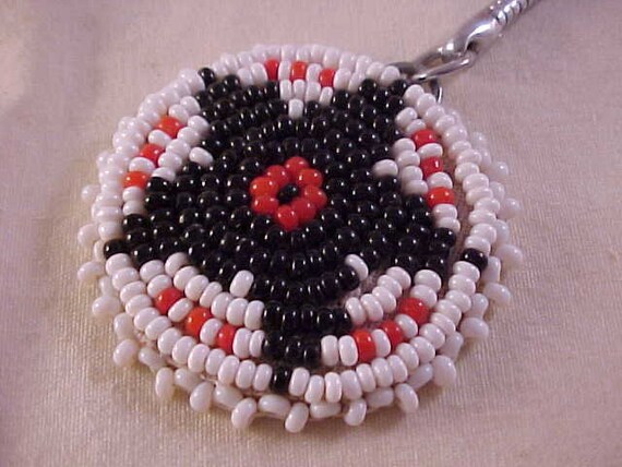 Native American Made Souvenir Beaded Key Chain - Gem