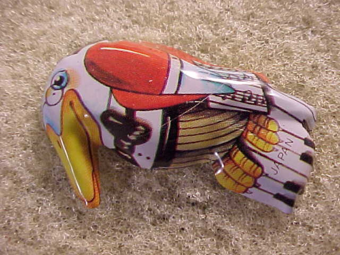 Tin Litho Bird Pin Made in Japan - Etsy