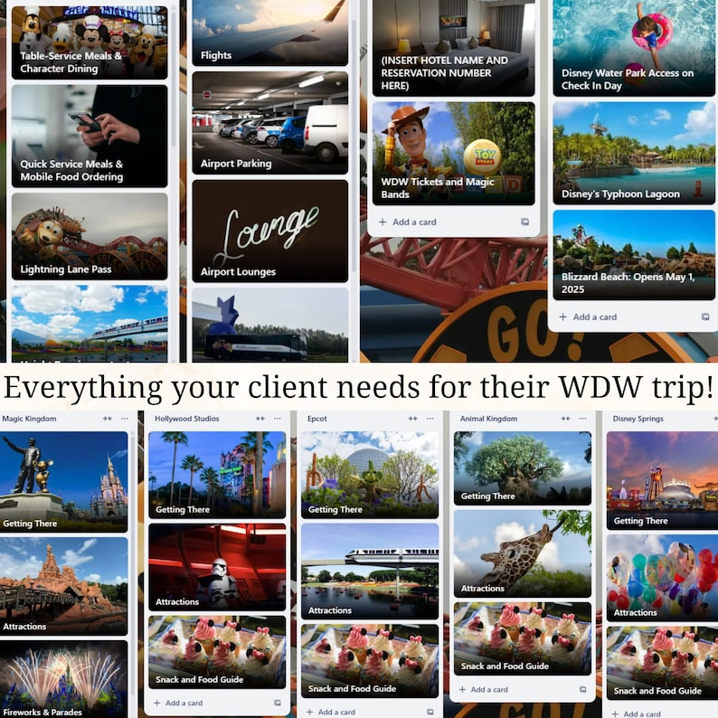 Magical Vacation Trello Template for Travel Agents and Advisors and ...