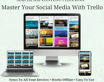 Travel Agent Trello Content Calendar | Social Media Planner Bundle - Etsy