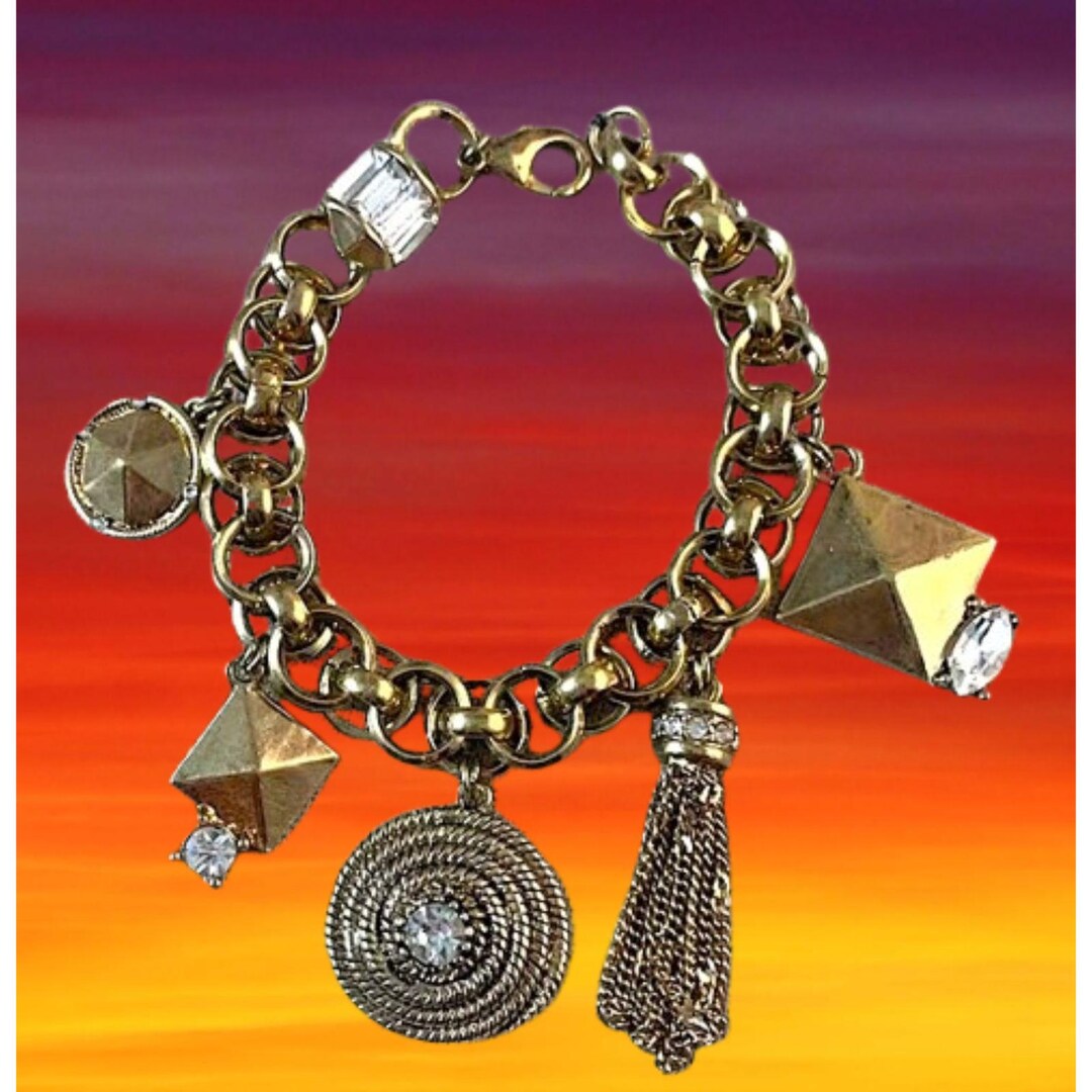 Vintage Erickson Beamon Rocks Charm Bracelet - Etsy