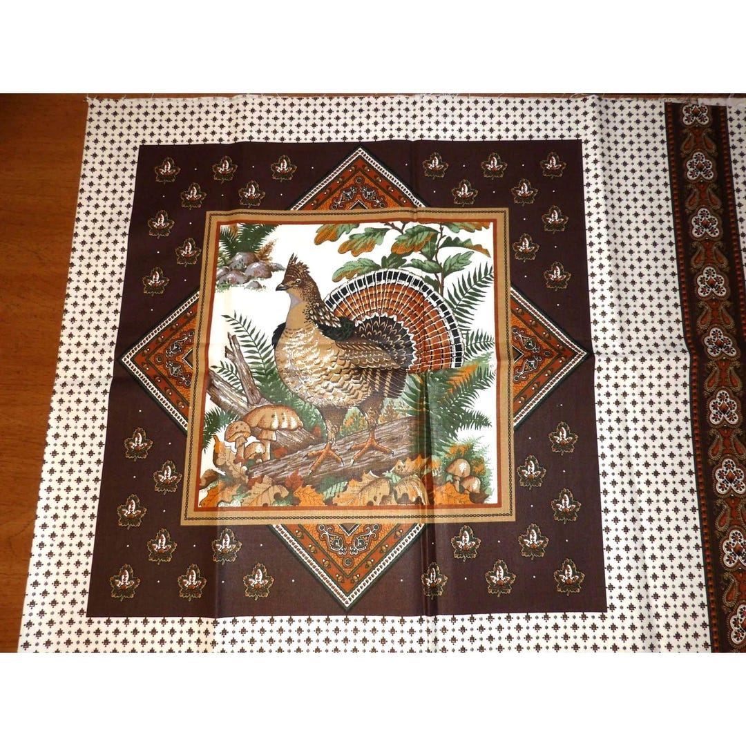 CRANSTON PRINT WORK V.I.P. 18"x 45" Fabric Game Bird Pillow Screen ...