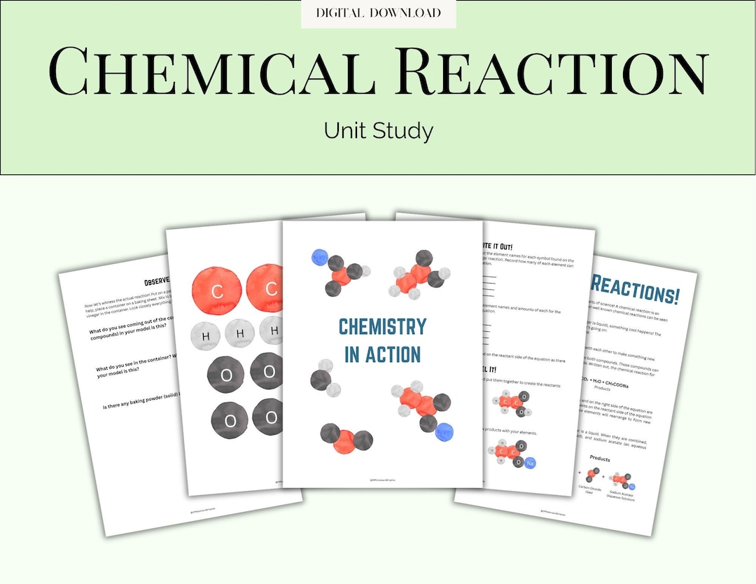 Chemical Reaction Unit Study - Etsy
