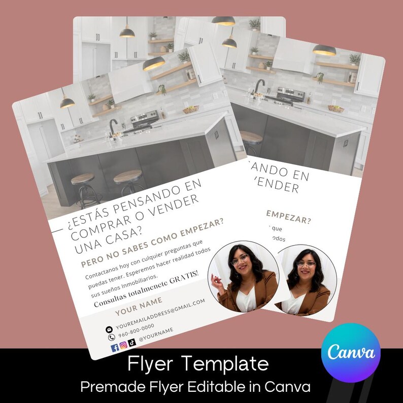 Spanish Real Estate Flyer, Buyer or Selling Home Flyer, Realtor Flyer ...