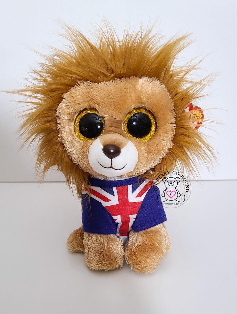 TY Beanie Boos HERO the Lion 9" Plush Toy Stuffed Animal in Union Jack ...