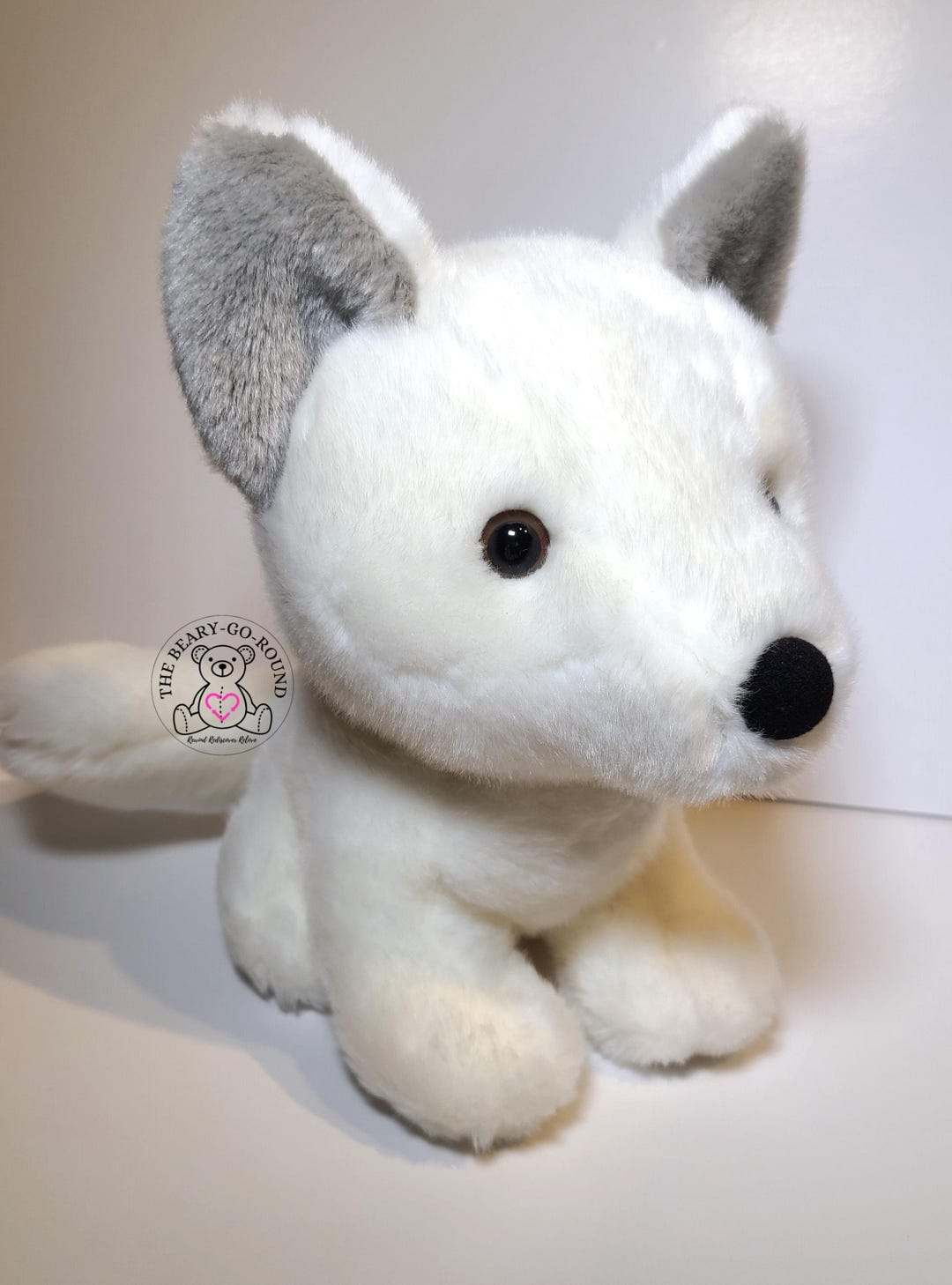 Rare AURORA White Arctic Fox Plush Toy Stuffed Animal Soft N Adorable ...
