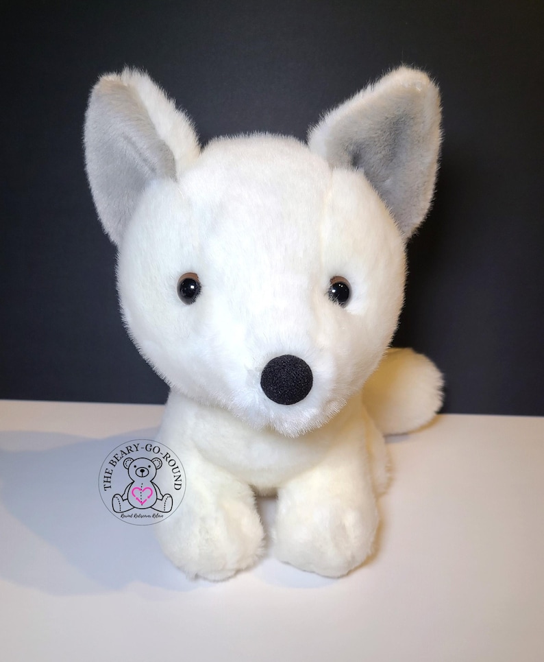 Rare AURORA White Arctic Fox Plush Toy Stuffed Animal Soft N Adorable ...