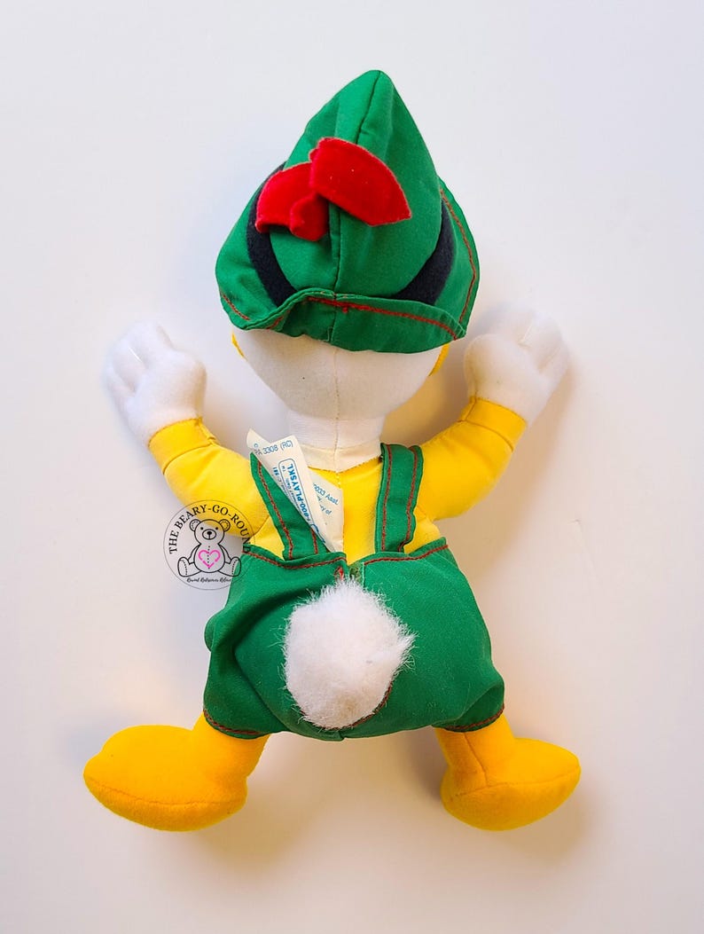 Vintage 90s Playskool German DONALD DUCK 8" Plush Toy Stuffed Animal ...