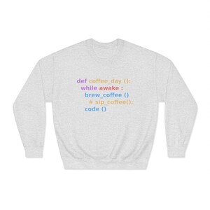 Software Coffee, One Dark Theme Inspired, Programmer Sweatshirt, Python ...