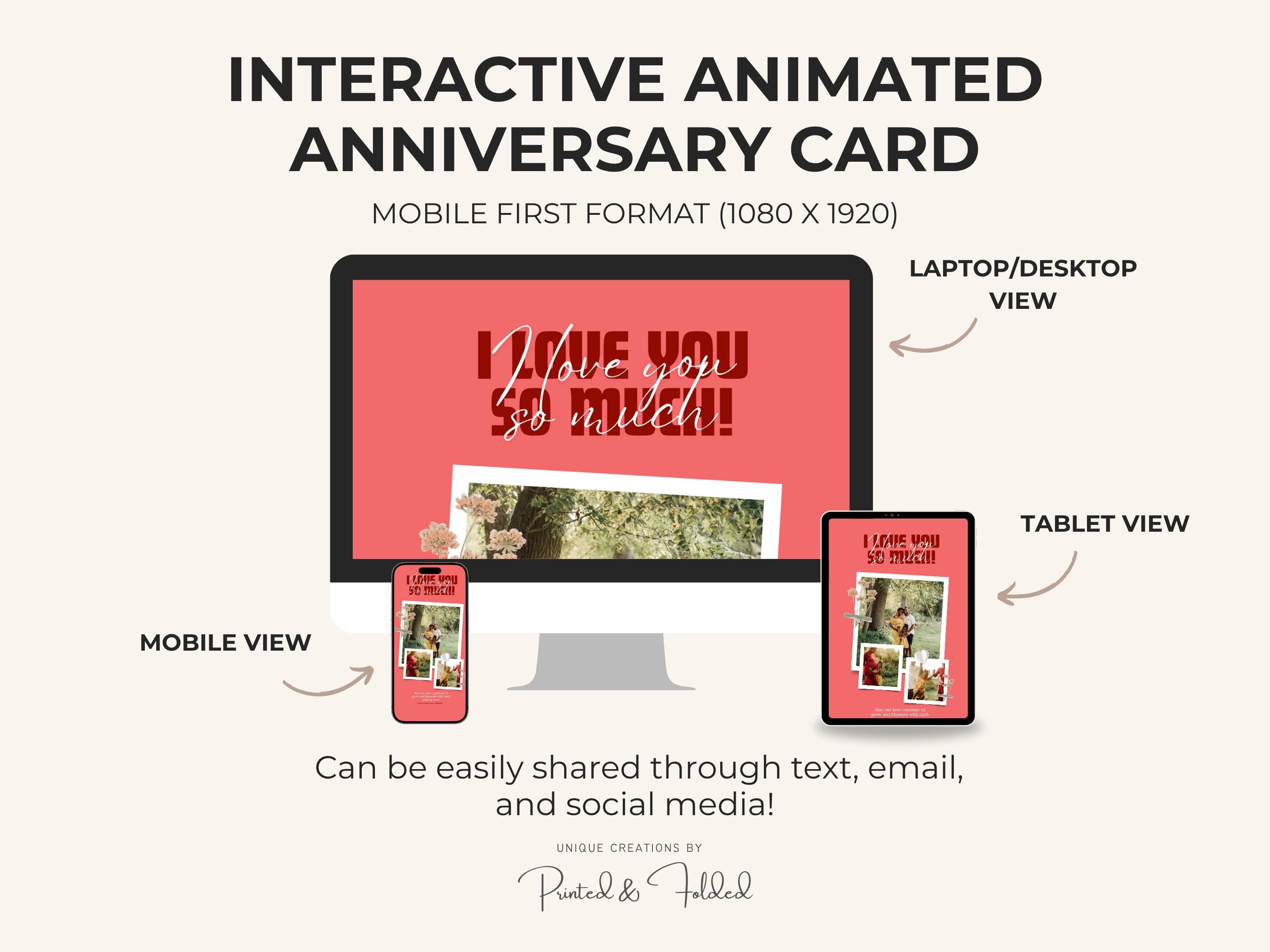 Anniversary Ecard – 3 Page Animated & Interactive Digital Card ...