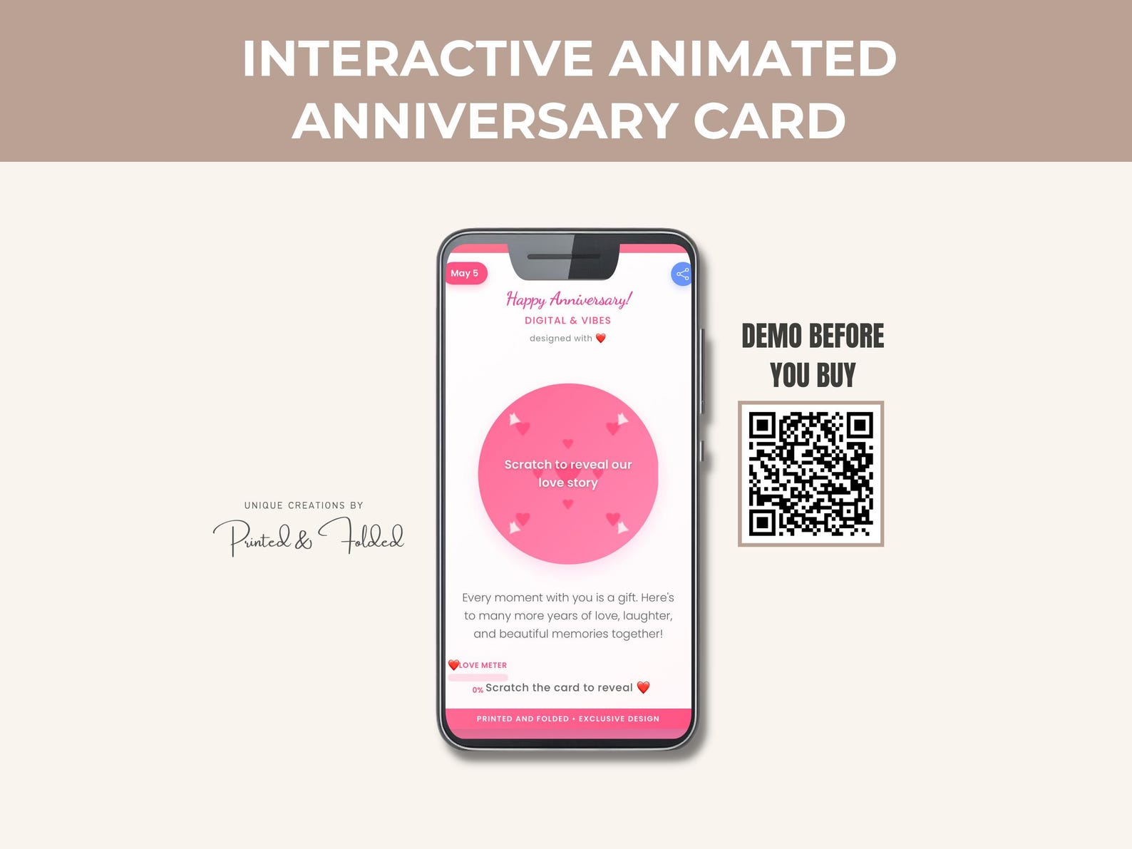 Anniversary Ecard – 3 Page Animated & Interactive Digital Card ...