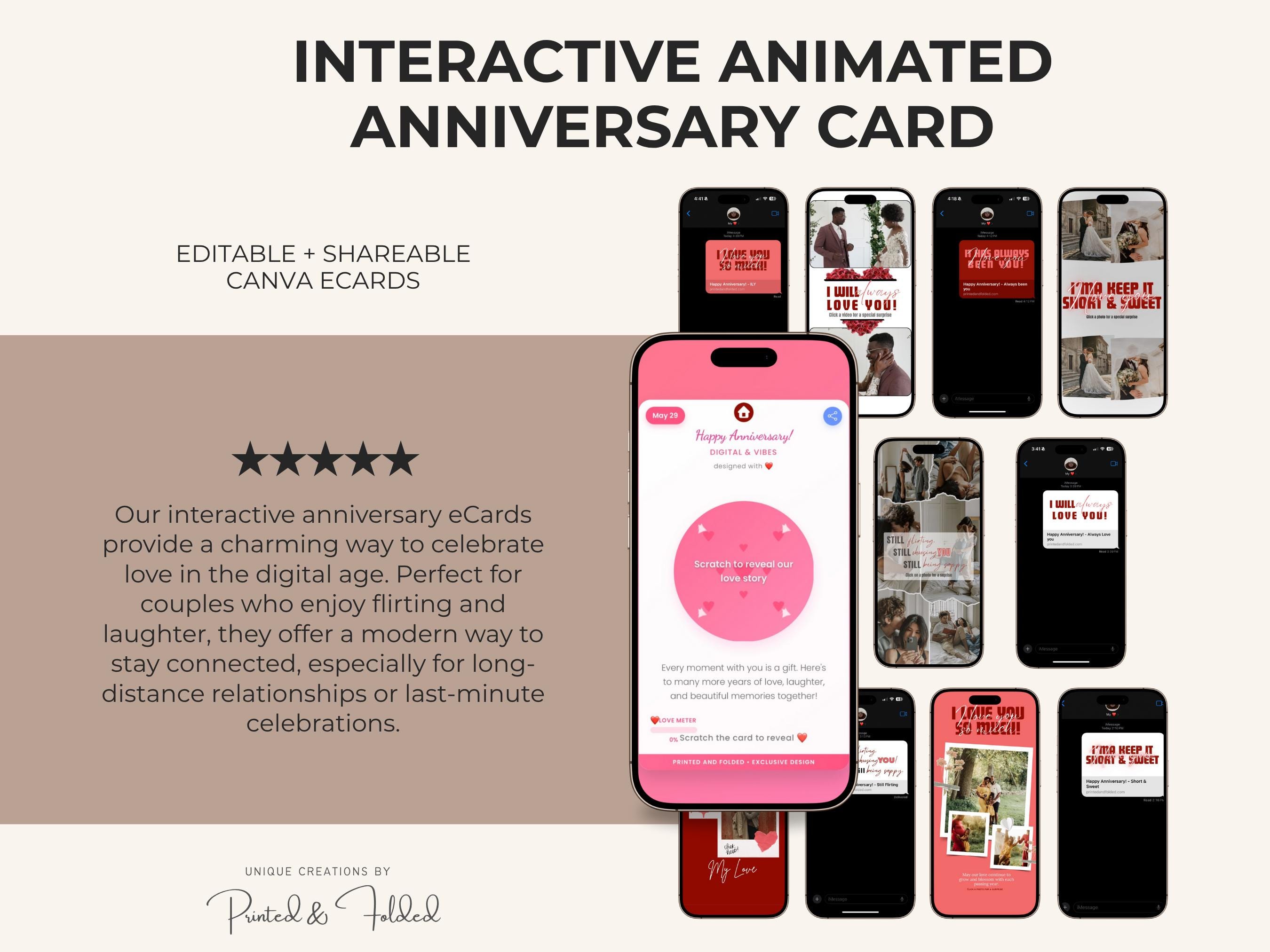 Anniversary Ecard – 3 Page Animated & Interactive Digital Card ...