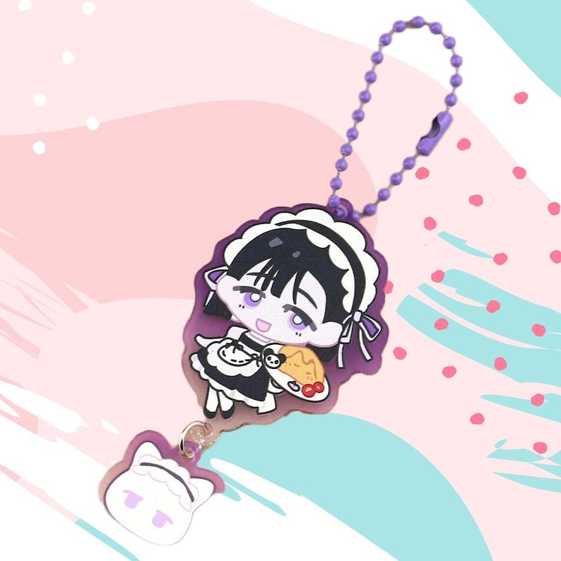 Alien Stage Keychain Set: Mizi and Sua, Chibi Acrylic Charm - Etsy