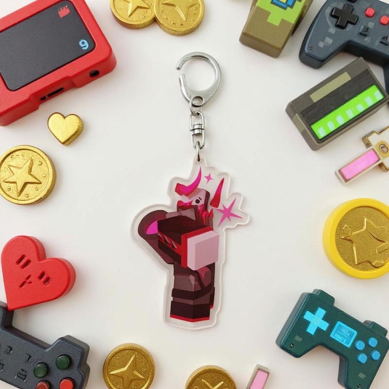 2x Chibi Phighting Keychains Cartoon Game Accessories Bag Keyrings ...