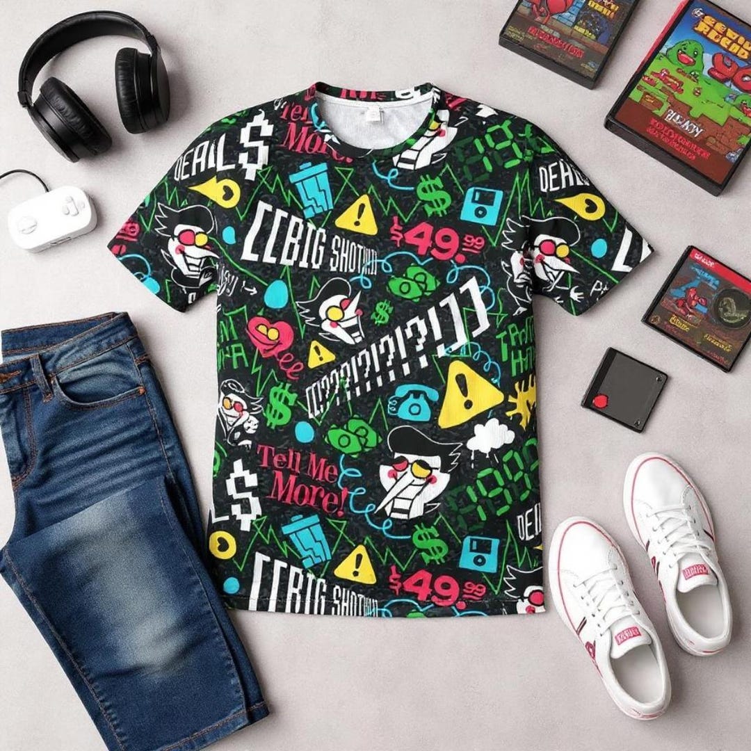 Spamton Summer T Shirt Deltarune Game Graphic Printed Loose Polyester ...