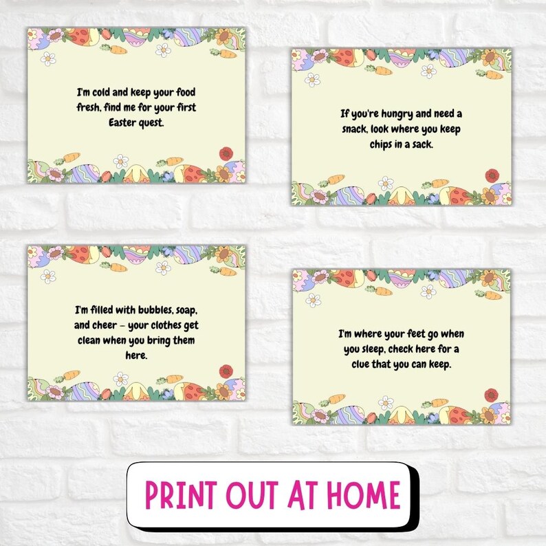 Printable Easter Scavenger Hunt Clues for Kids and Teens – 50 Page ...