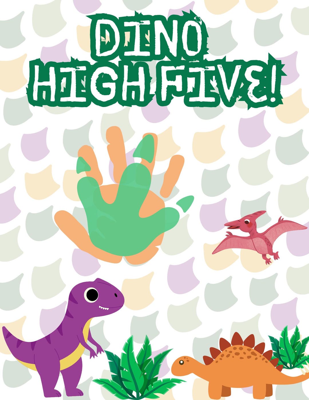 Dino High Five! Motivational Poster for Toddlers, Kids - Etsy
