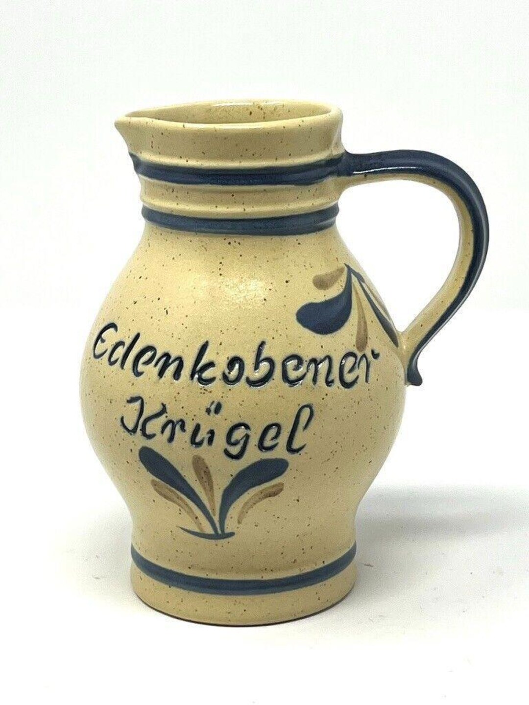 Vintage German Handarbeit Salt Glaze Pitcher Edenkobener Krügel .5L - Etsy
