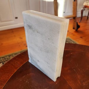 Hand Carved Marble Stone Book - Etsy