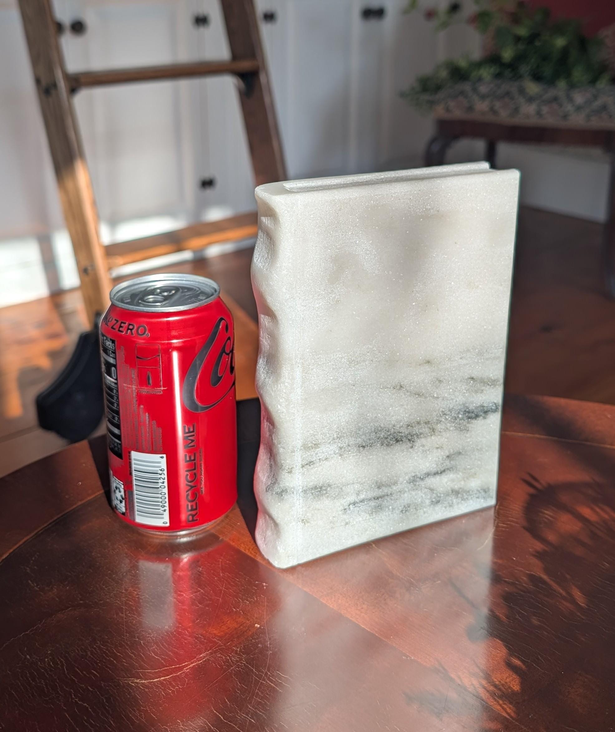 Hand Carved Marble Stone Book - Etsy
