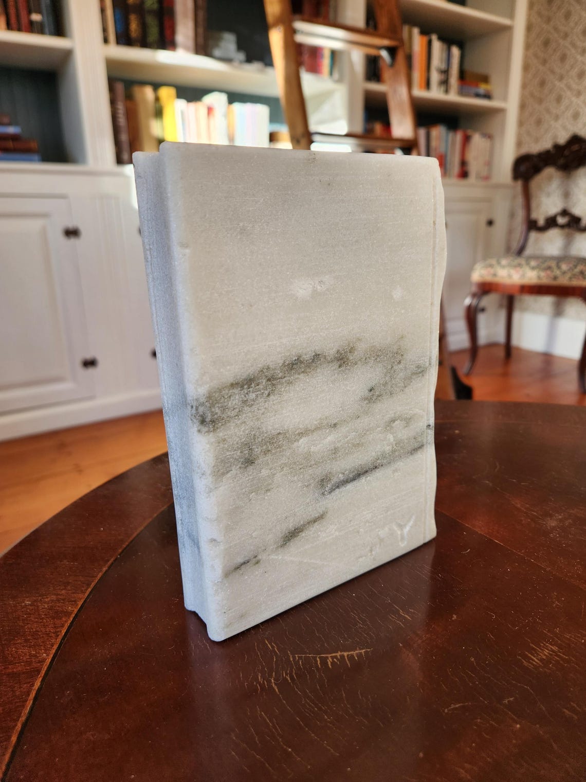 Hand Carved Marble Stone Book - Etsy