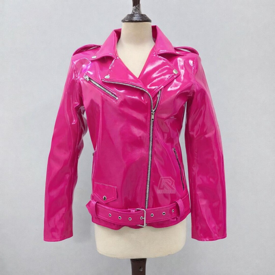 PVC Vinyle Jacket Glossy Shine Motorcycle Jacket WET Look Jacket for ...