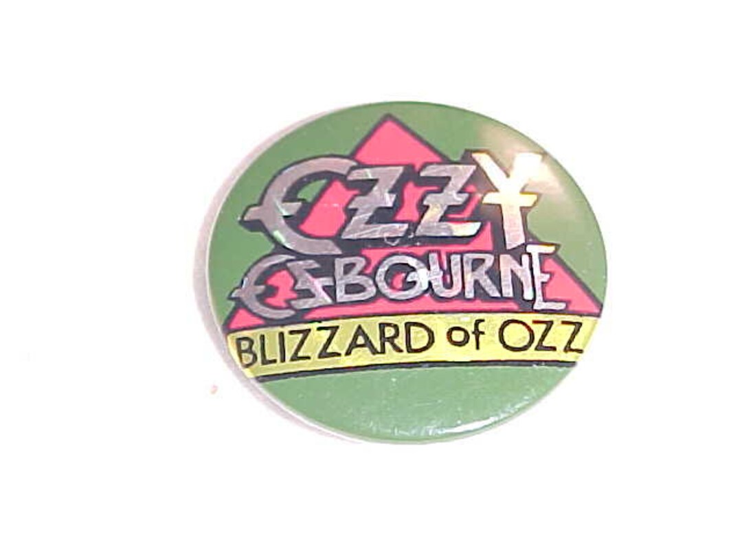 Ozzy Osbourne Blizzard of Ozz 1 Inch Pin Pinback Button Made in England ...