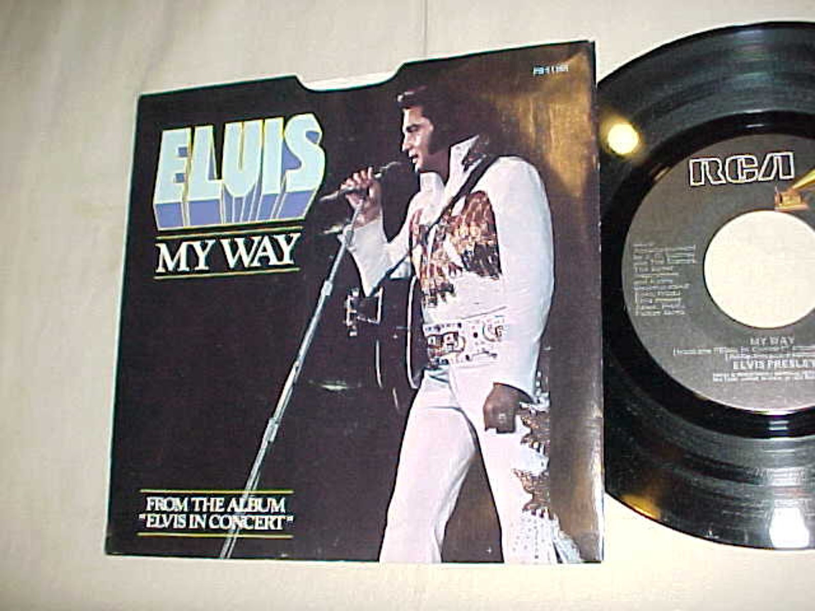 Elvis Presley 45 Vinyl Record With Picture Sleeve My Way Etsy