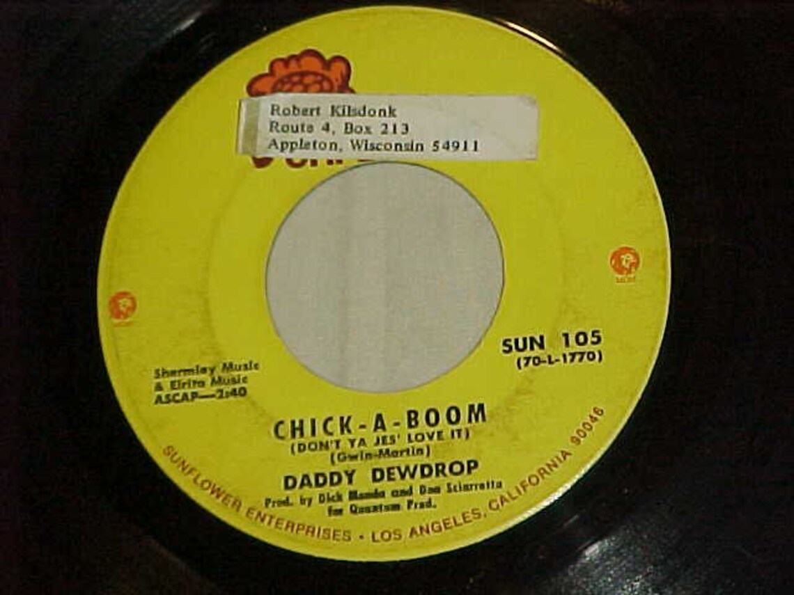 Daddy Dewdrop 45 Vinyl Record Chick-a-boom don't Ya - Etsy
