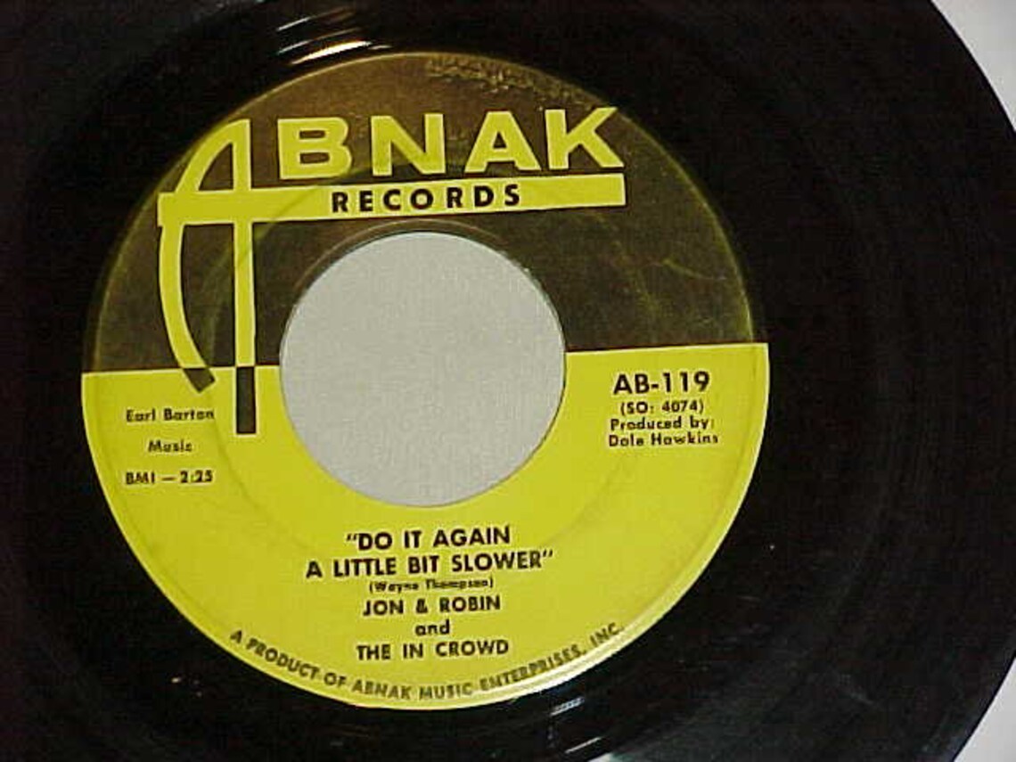 Jon & Robin and the in Crowd 45 Vinyl Record Do It Again A - Etsy