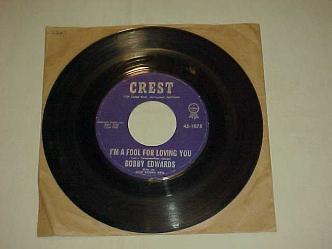 Bobby Edwards 45 Vinyl Record You're the Reason / I'm A Fool for Loving ...