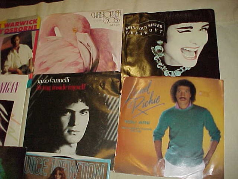 Ten 1980s Vinyl 45 Records Mixed Artists and Labels With - Etsy
