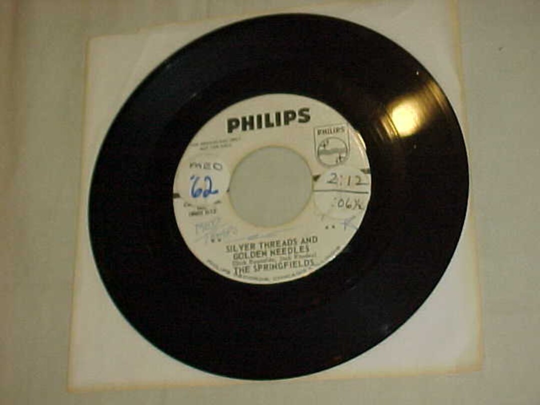 The Springfields 45 Vinyl Record Silver Threads and Golden Needles ...