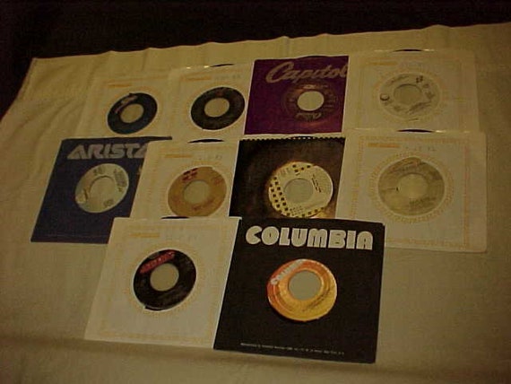 Ten 1980s Vinyl 45 Records Mixed Artists and Labels Evelyn - Etsy