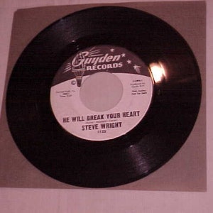 Steve Wright - 45 Vinyl Record - He Will Break Your Heart / Things I ...