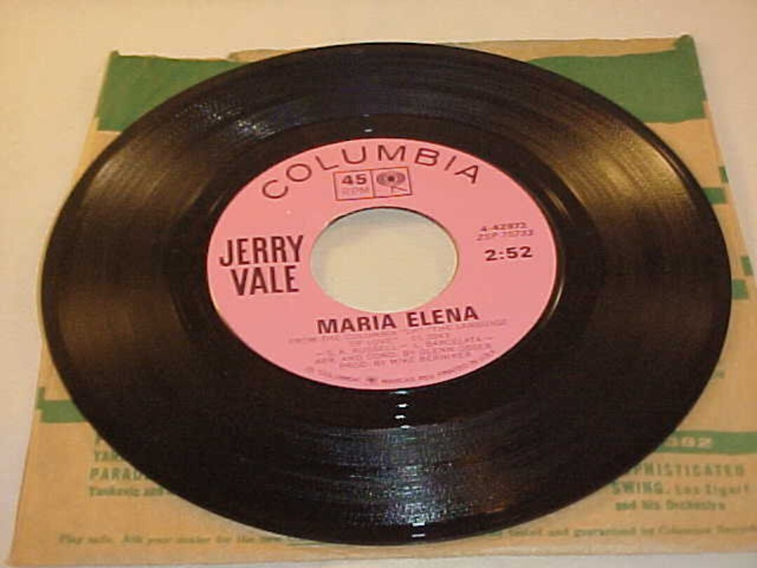 Jerry Vale - 45 Vinyl Record - Mala Femmina / Maria Elena - Etsy