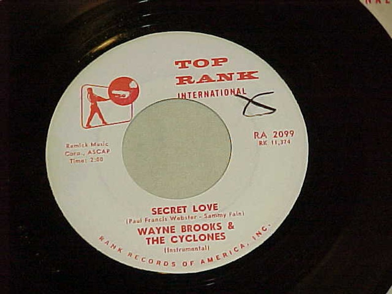 Wayne Brooks & the Cyclones 45 Vinyl Record Secret Love / - Etsy