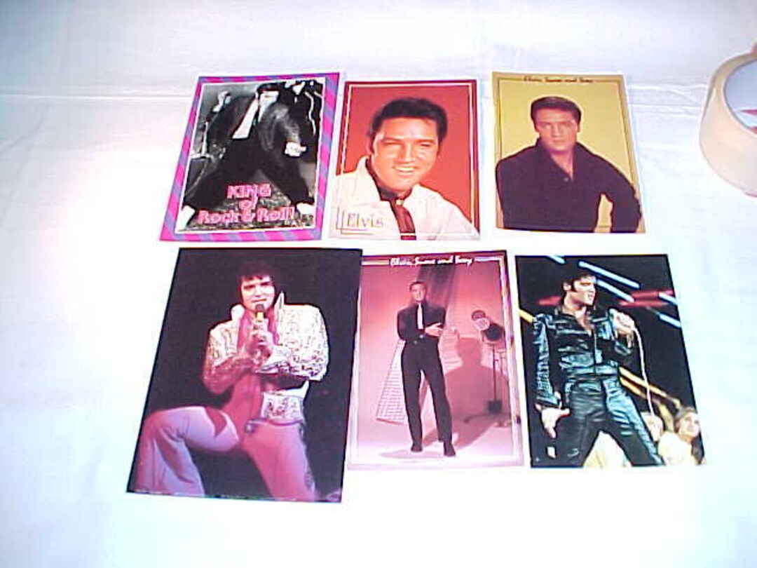5 Elvis Presley Unused Postcards and 1 Photo 1987-1992 - Etsy