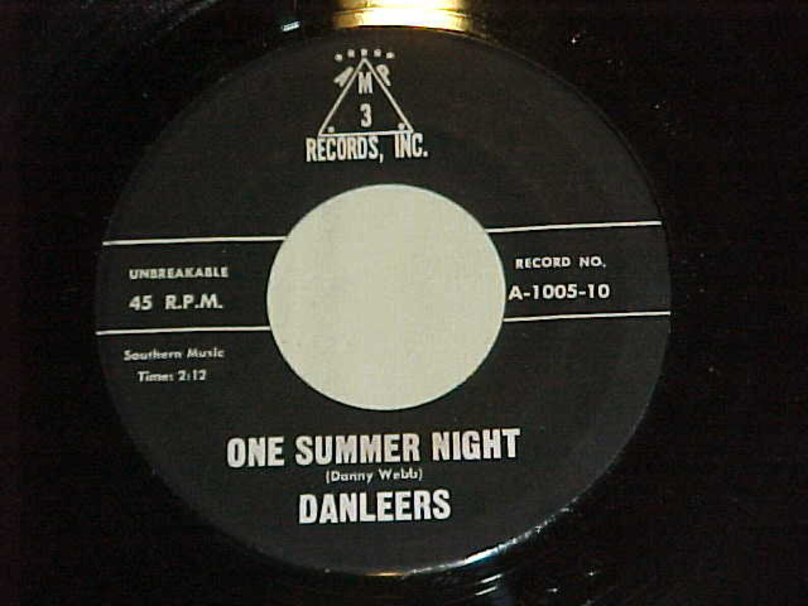 The Danleers 45 Vinyl Record One Summer Night / - Etsy