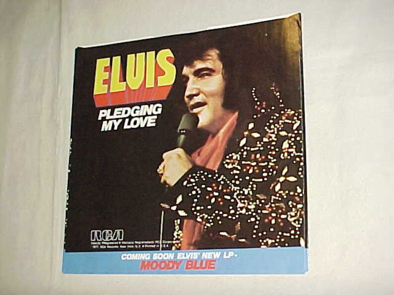Elvis Presley 45 Vinyl Record Picture Sleeve Only Way Down Etsy