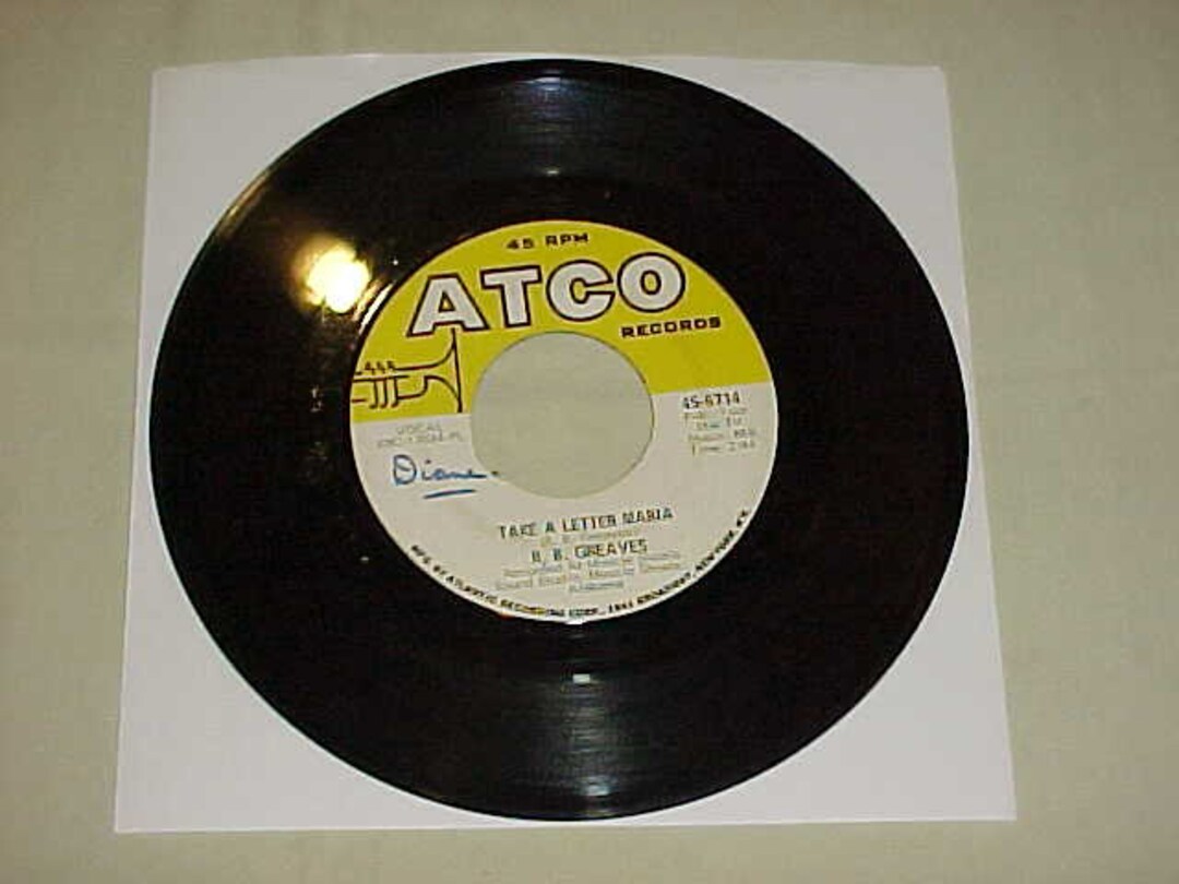 R.B. Greaves 45 Vinyl Record Take A Letter Maria / Big Bad City - Etsy