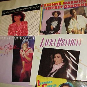 Ten 1980s Vinyl 45 Records Mixed Artists and Labels With Picture ...